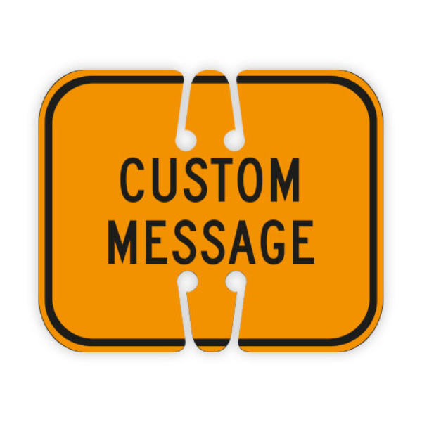 Orange Safety Cone Signs - Double Clip | JBC Safety Plastic