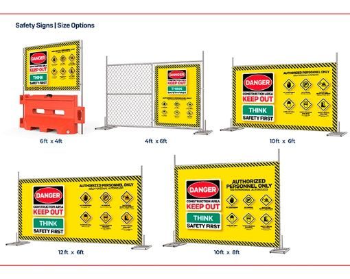construction sign size