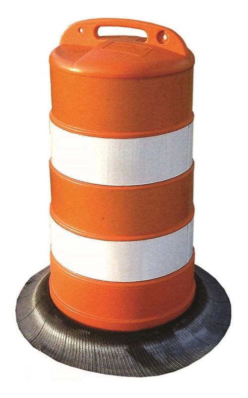 HDPE Channelizer Drum with Weighted Base Truck Load