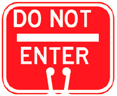 Safety Cone Signs – Single Clip, Orange & White